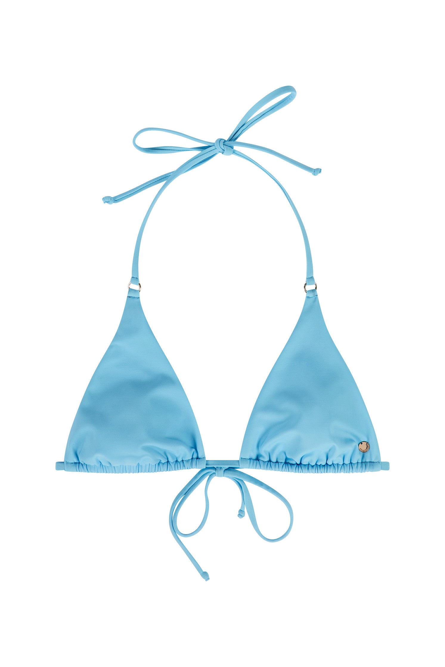 Light blue triangle bikini top - Pavo Couture