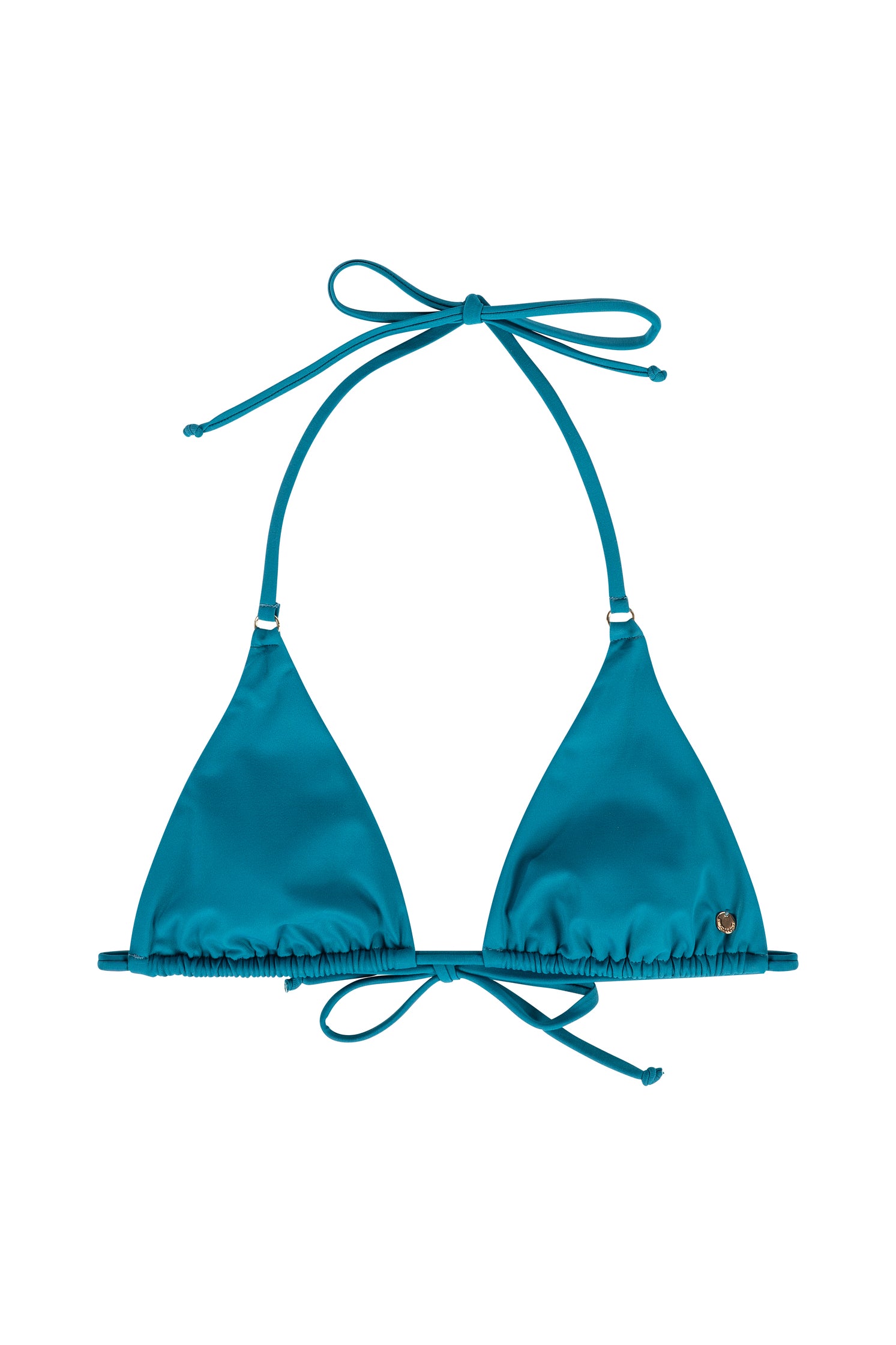 Ocean blue triangle bikini top - Pavo Couture